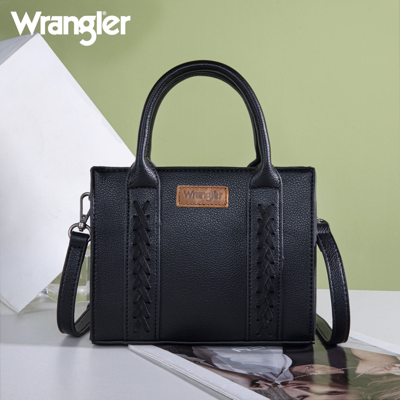 Wrangler Whipstitch Mini Tote/crossbody - Black – Los Vaqueros Western Wear