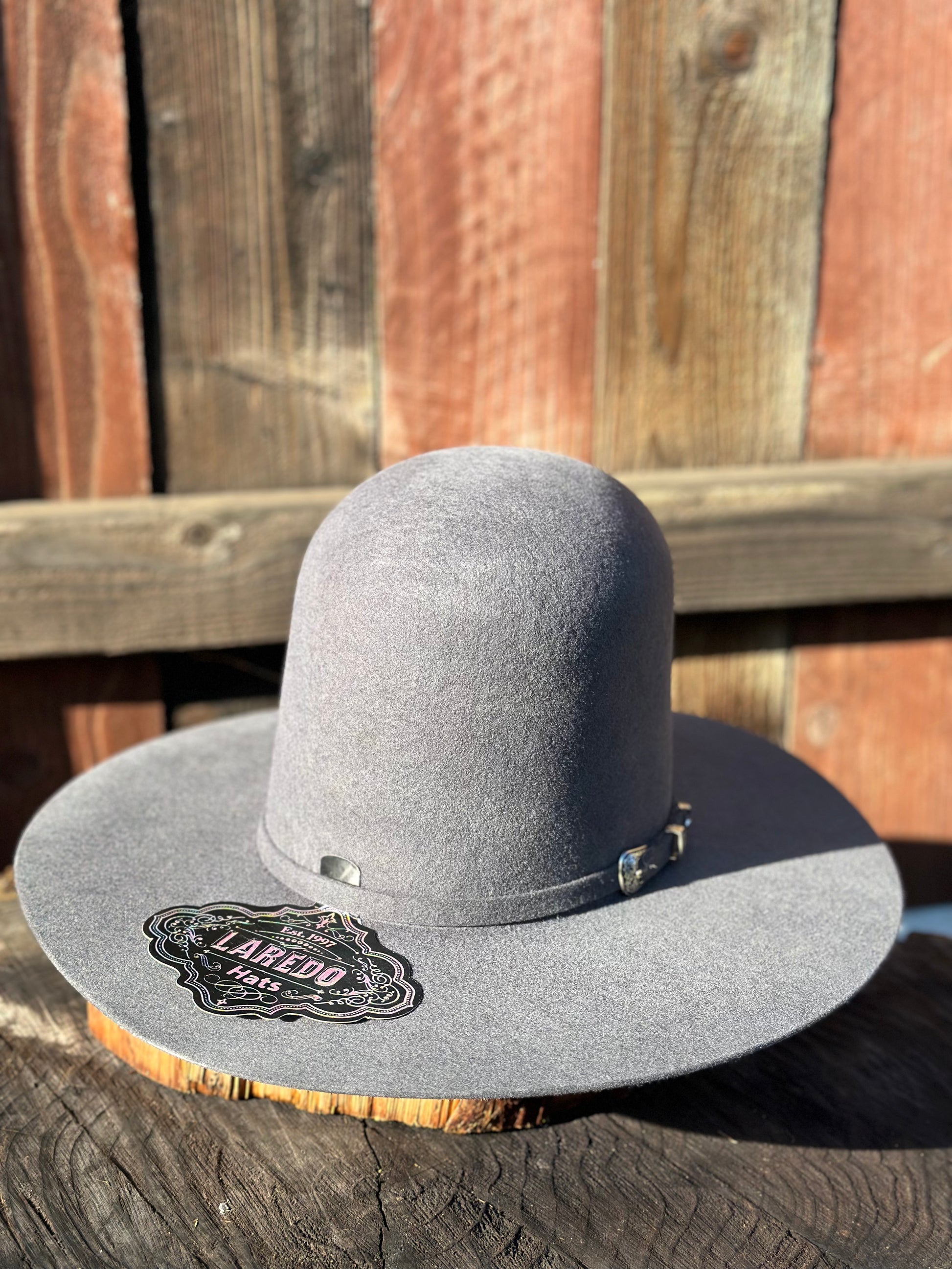 Laredo Wool Felt Hat Open Tall Crown Charcoal – Los Vaqueros Western Wear