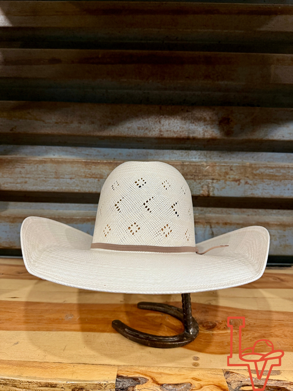 American Hat Company Straw Hat Regular Crown Boomerang White – Los ...
