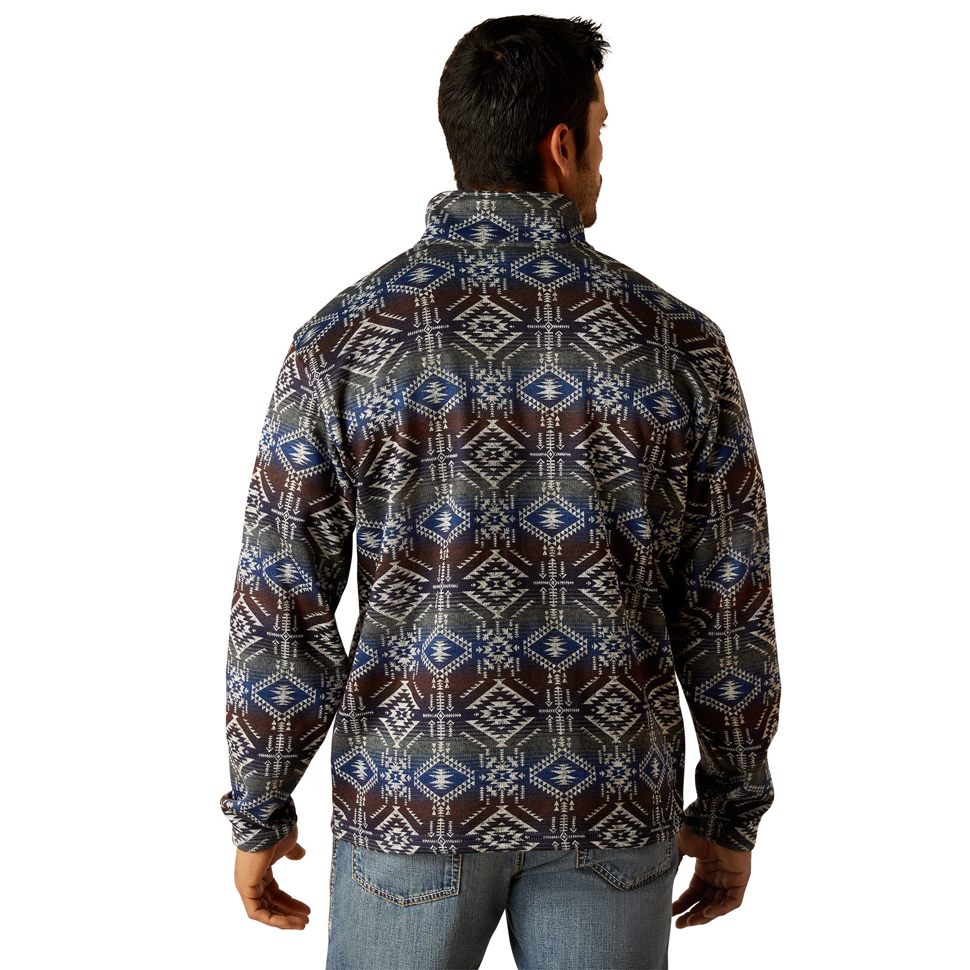 Ariat Men's Wesley Sweater Jetty Gray Serape Print – Los Vaqueros ...