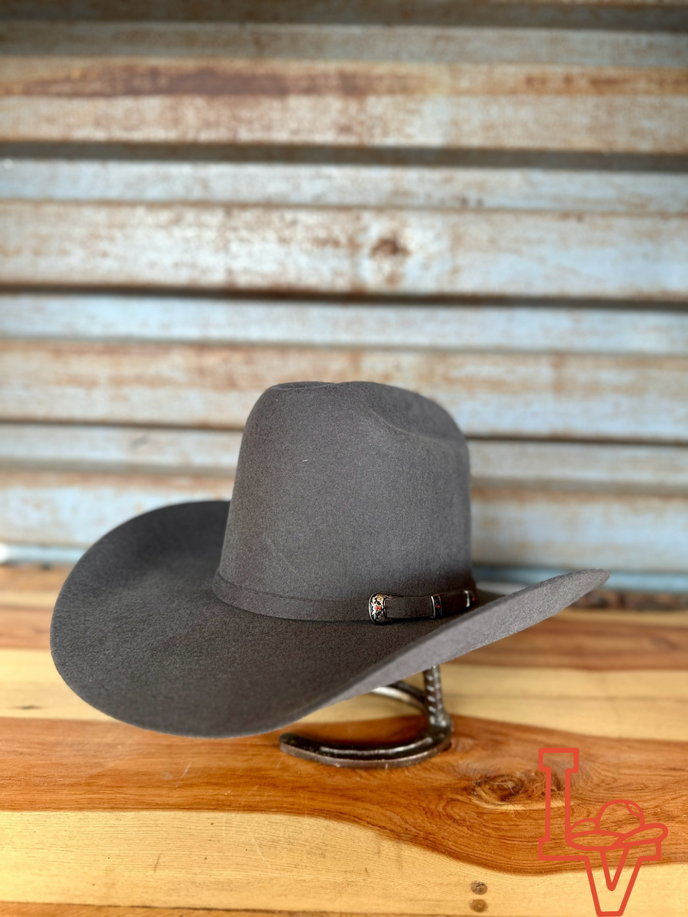 Laredo Wool Felt Hat Open Tall Crown Charcoal – Los Vaqueros Western Wear