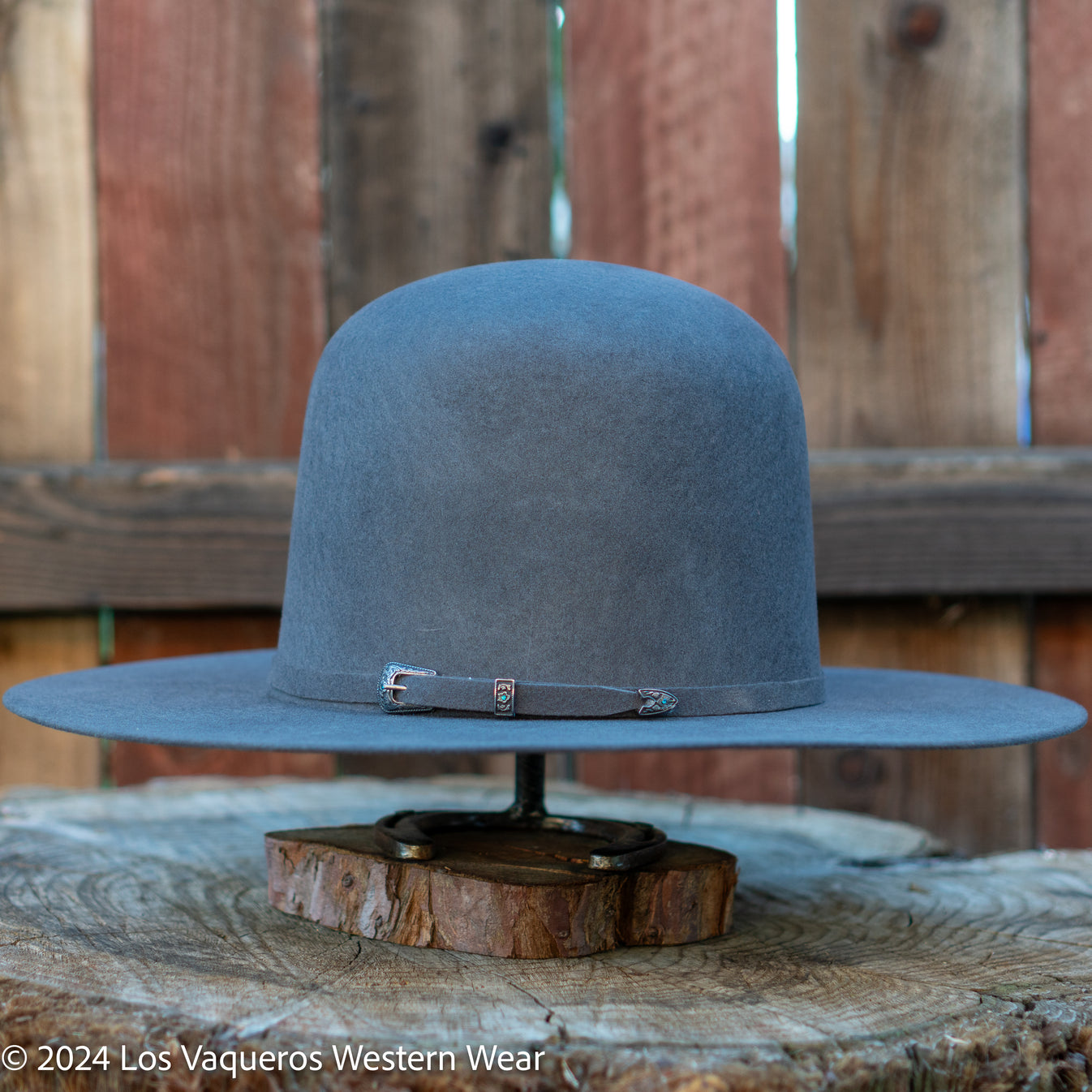 Laredo Wool Felt Hat Open Tall Crown Charcoal – Los Vaqueros Western Wear