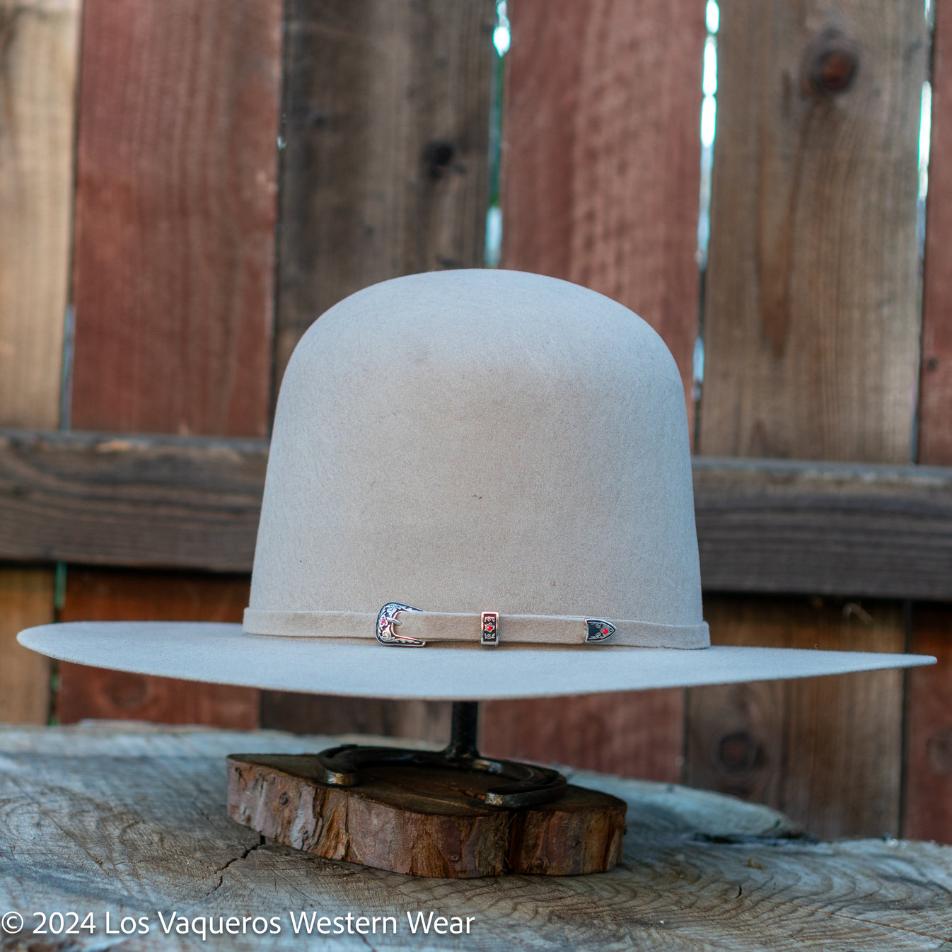 Laredo Wool Felt Hat Open Tall Crown Stone – Los Vaqueros Western Wear