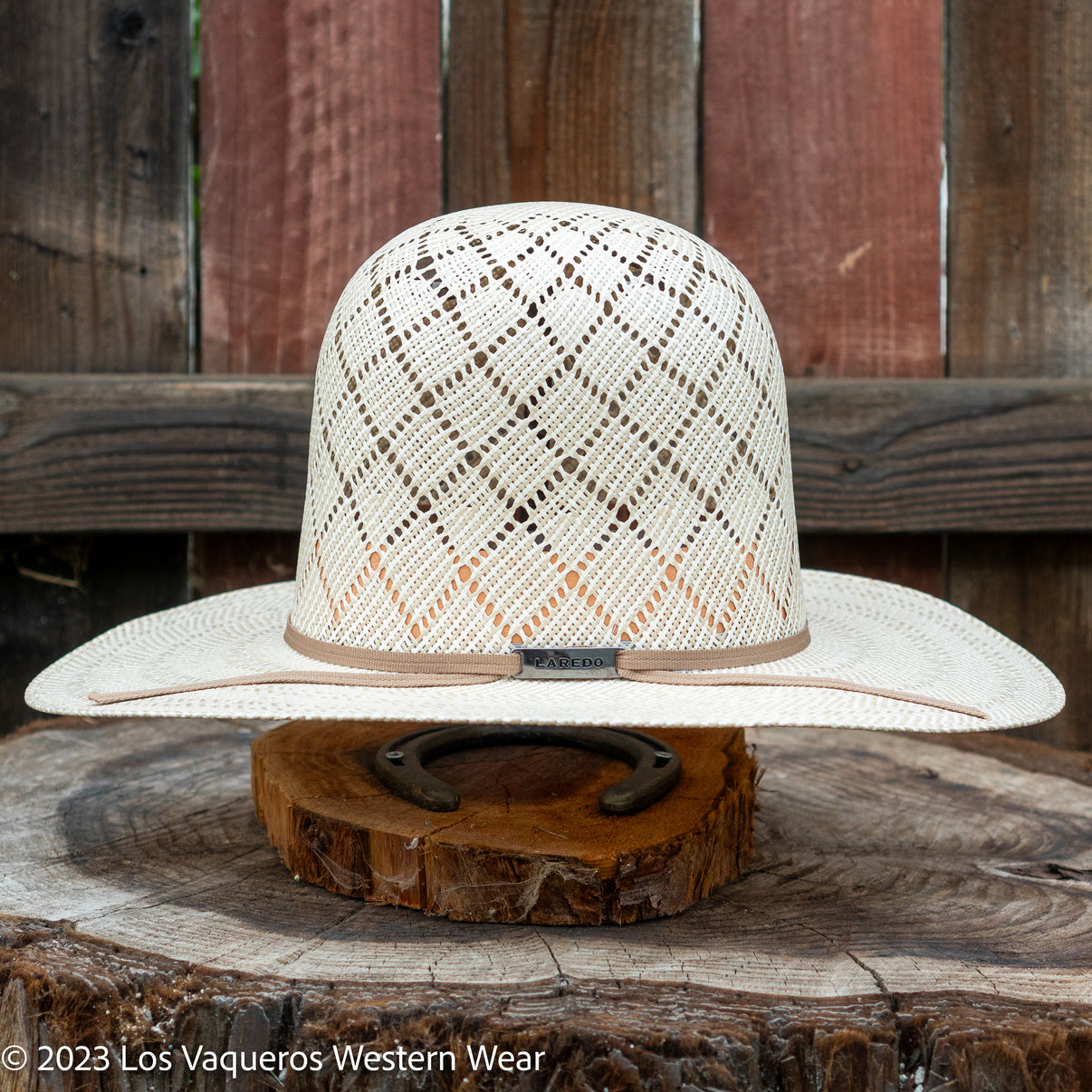 Laredo Straw Hat Tall Crown Patchwork Tan/White – Los Vaqueros Western Wear