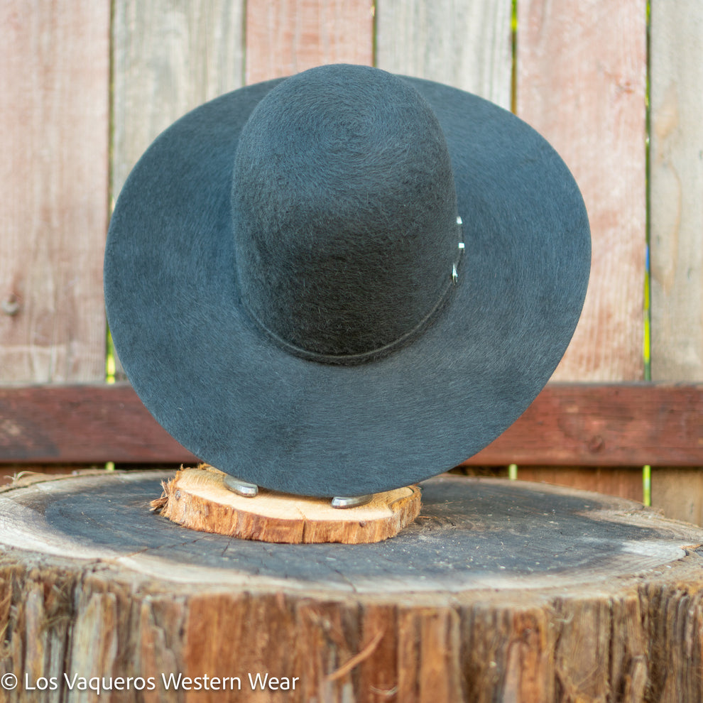 Rodeo King 10X Grizzly Felt Hat Tall Crown Charcoal – Los Vaqueros ...