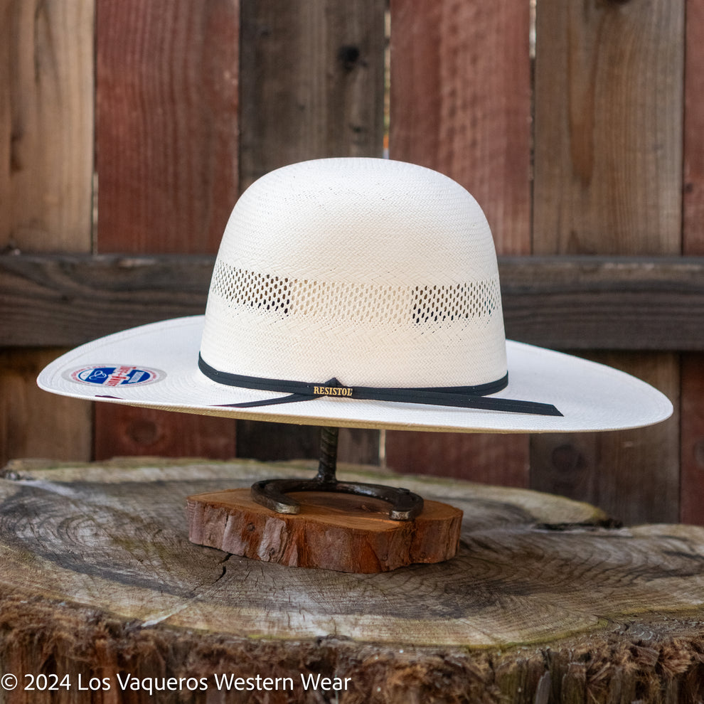 Resistol 20x Cut Bank Cowboy Hat Straw Hat Regular Crown Natural – Los ...