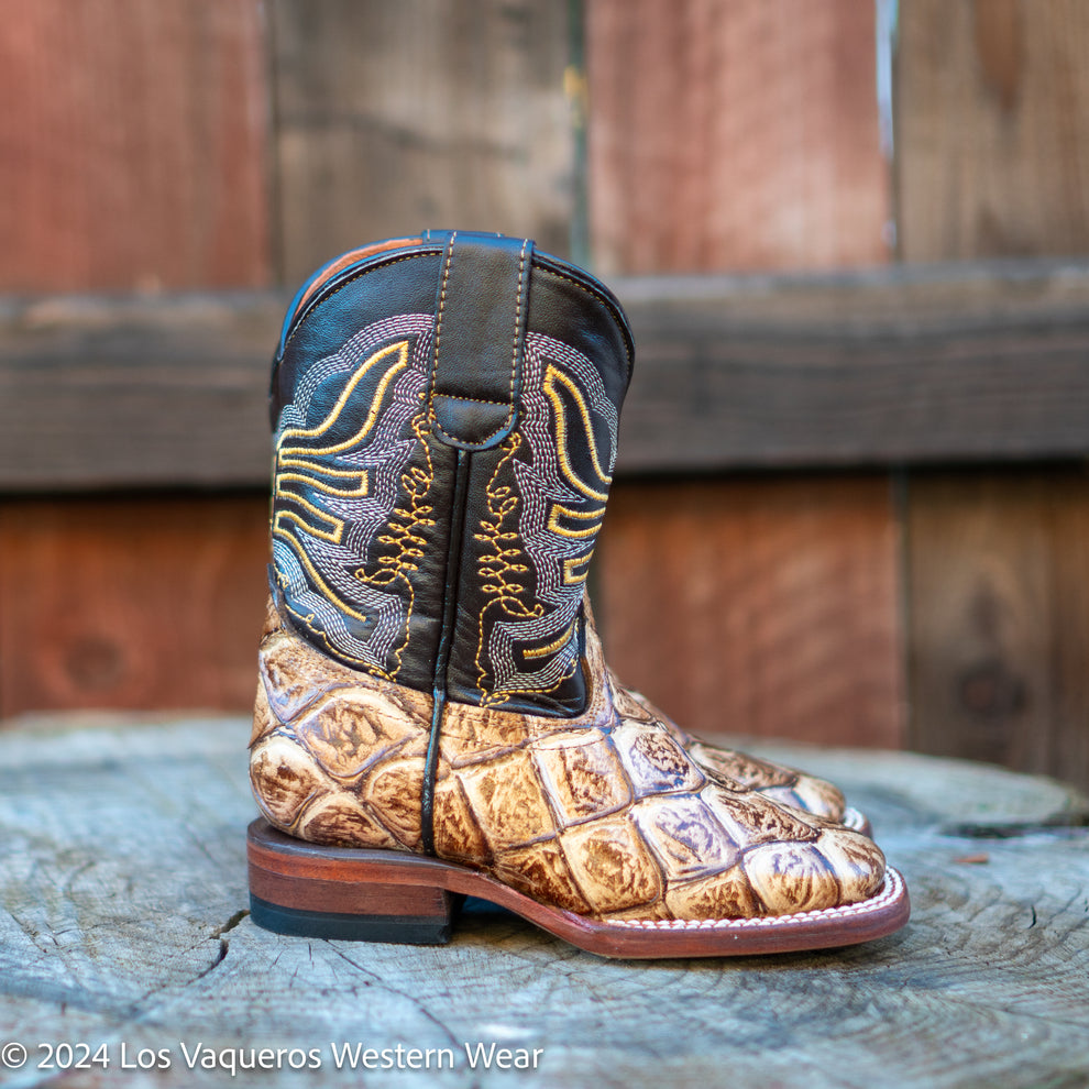 Tanner Mark Boots Kids Billy Monster Fish PrintTMK205204 Orix Tan – Los ...