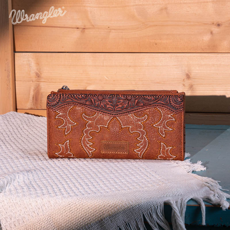 Wrangler Embroidered Bi-fold Wallet - Brown (online Exclusive) – Los ...
